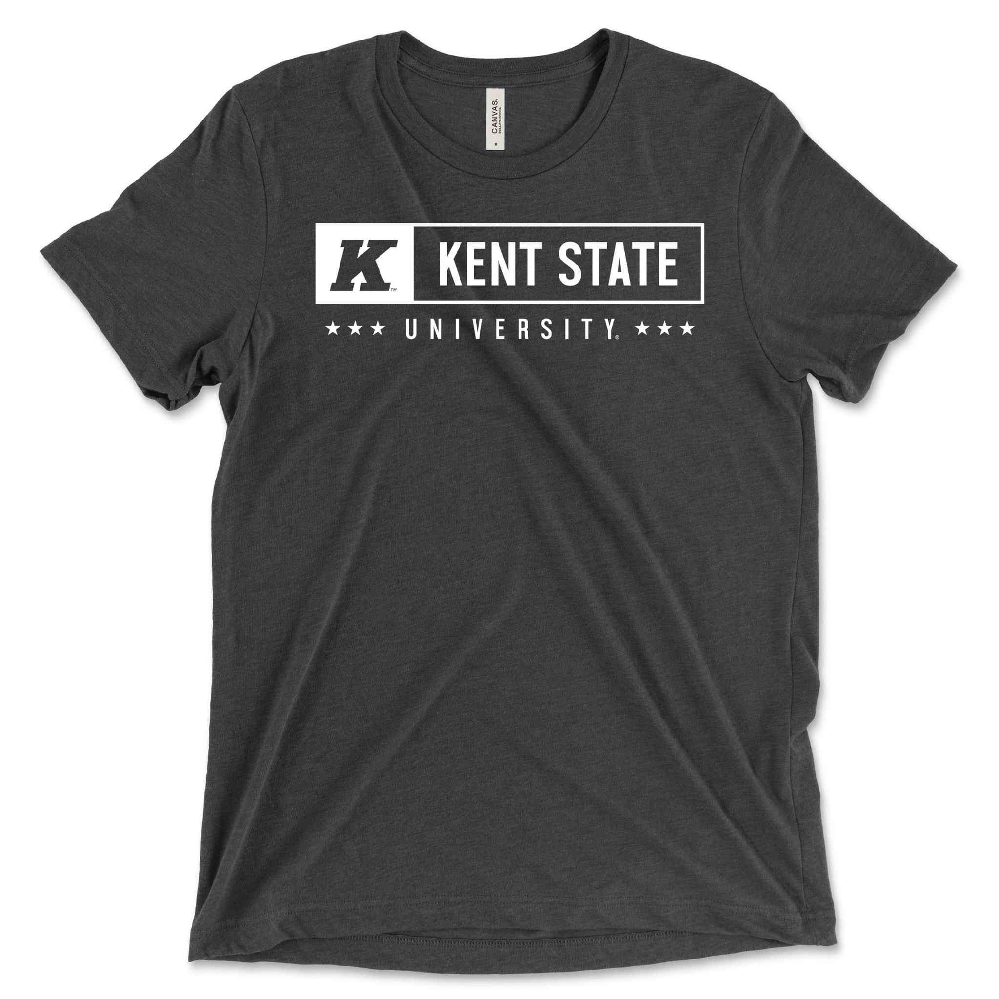 Heather Gray Softstyle Kent State T-Shirt With Stars
